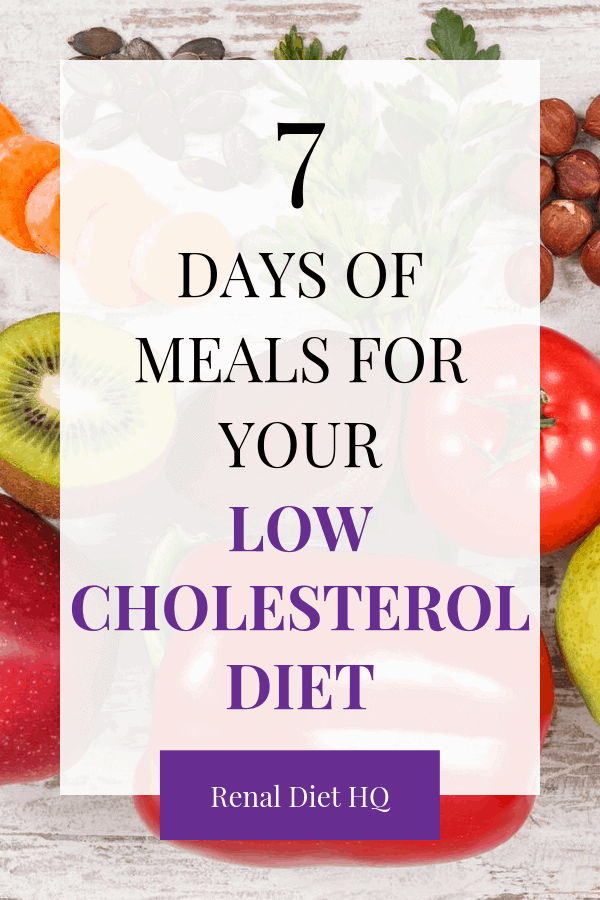 Low Cholesterol Diet Plan: 7-Day Meal Plan To Lower Cholesterol - Renal ...