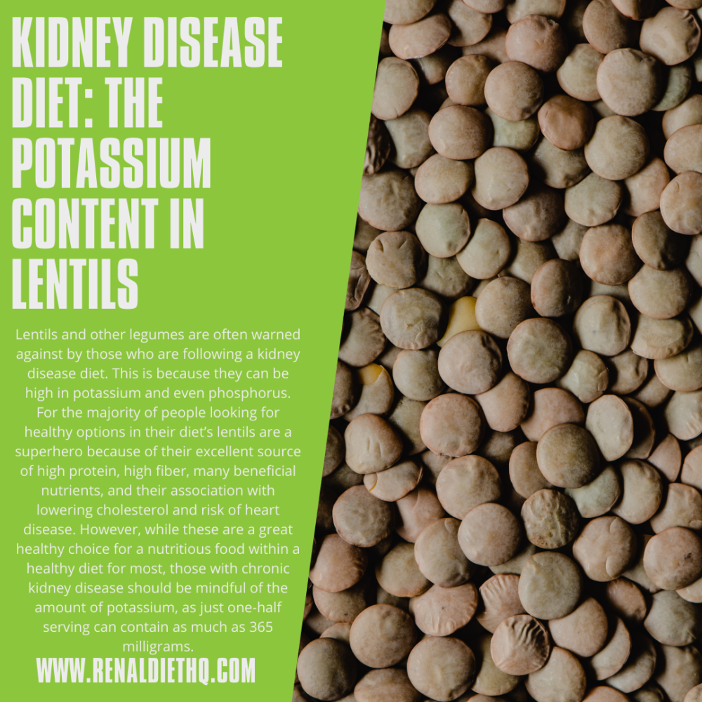 Kidney Disease Diet: The Potassium Content in Lentils | Renal Diet HQ