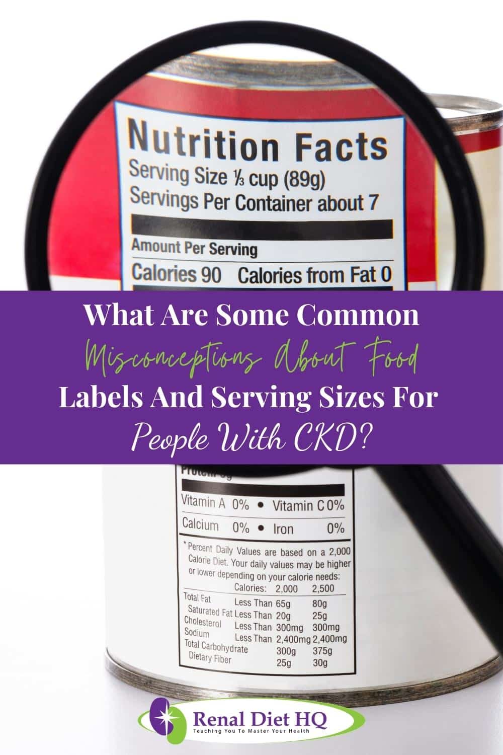 Reading Nutrition Facts Labels With CKD - Renal Diet HQ