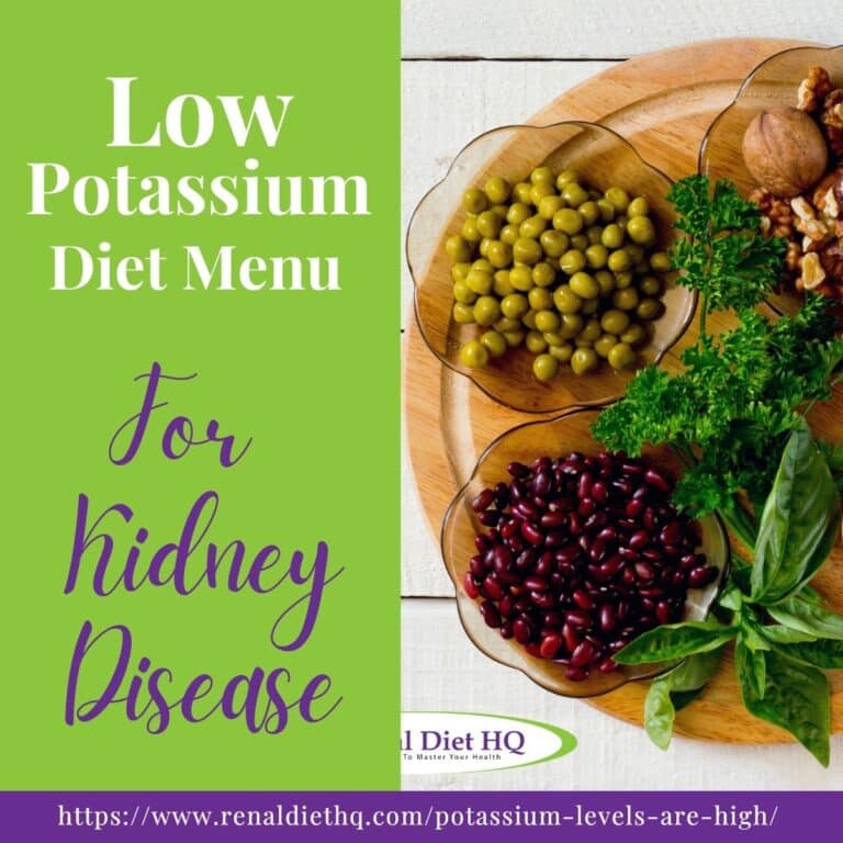 A Low Potassium Menu For When Levels Are High - Renal Diet HQ
