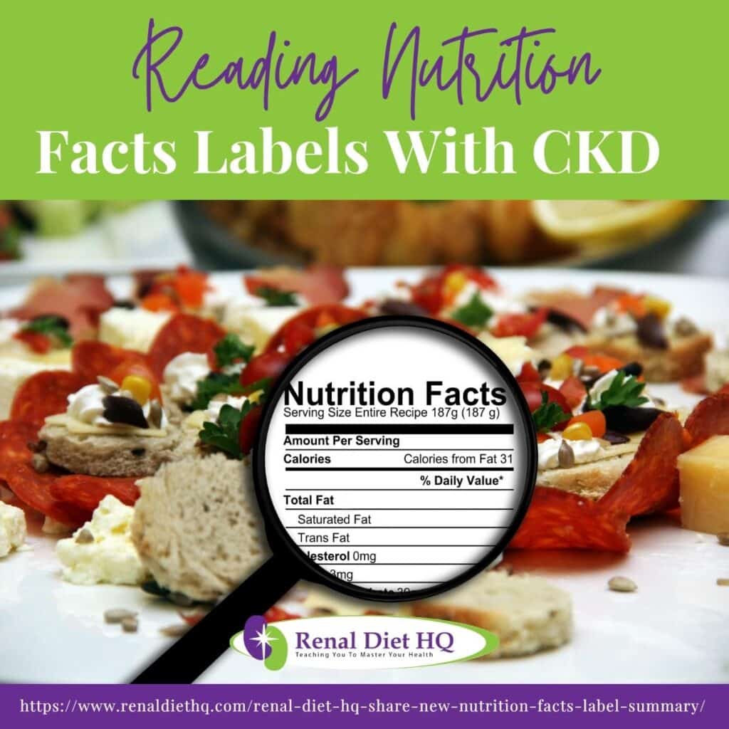 Reading Nutrition Facts Labels With CKD - Renal Diet HQ