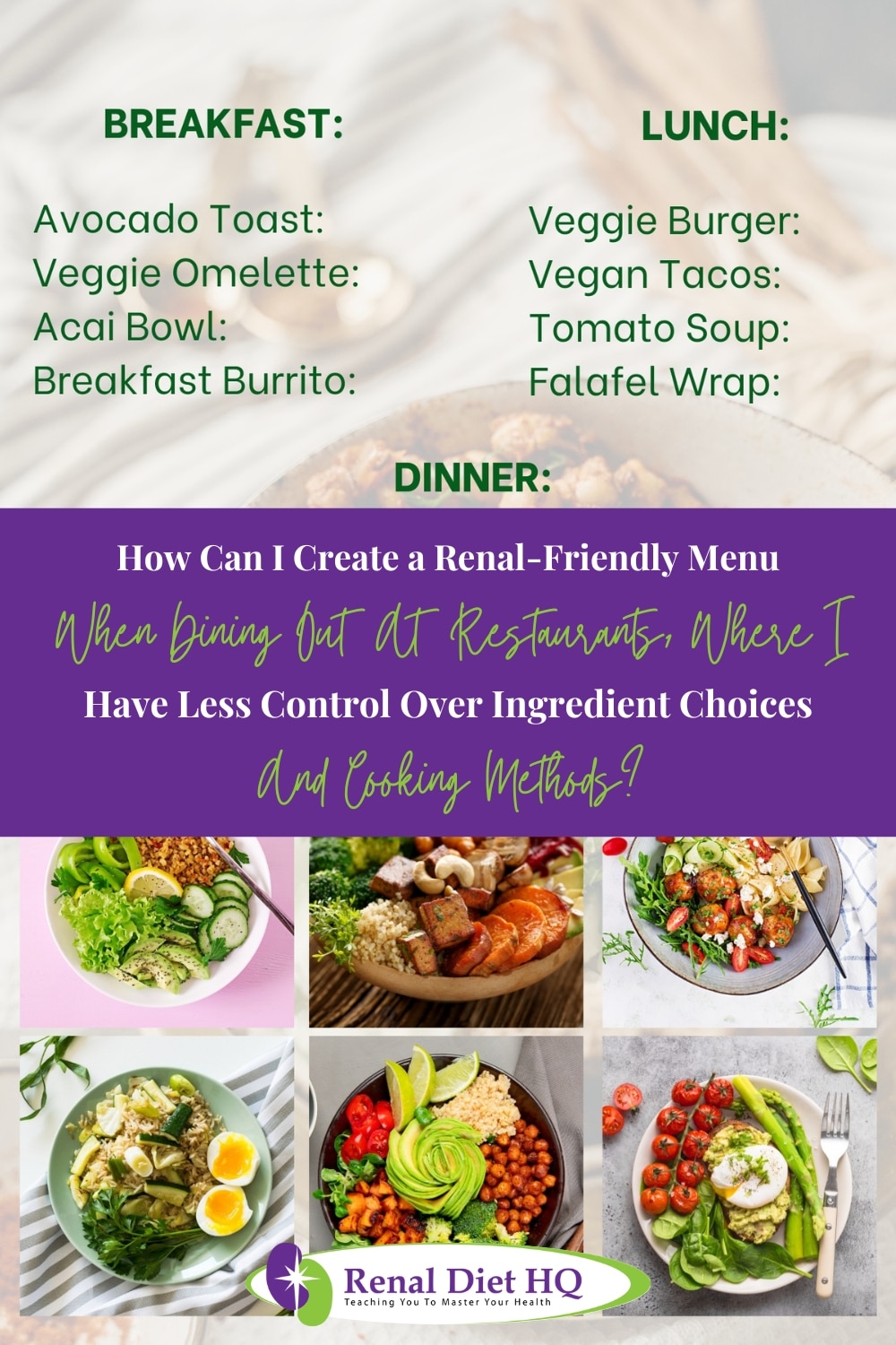 Renal Diet Menu Maker - Renal Diet HQ